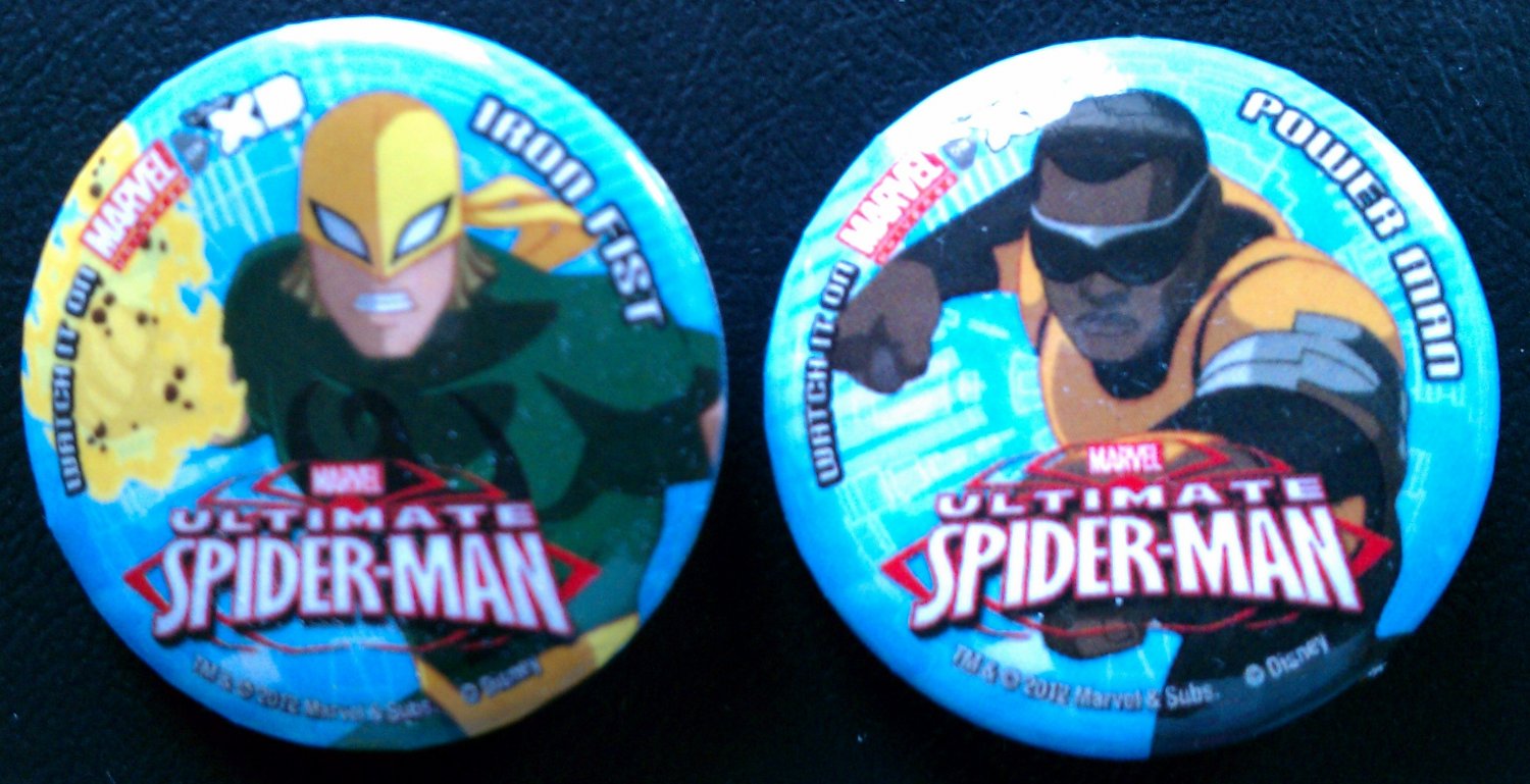 Marvel Ultimate Spider-Man Button Set (Iron Fist & Power Man)
