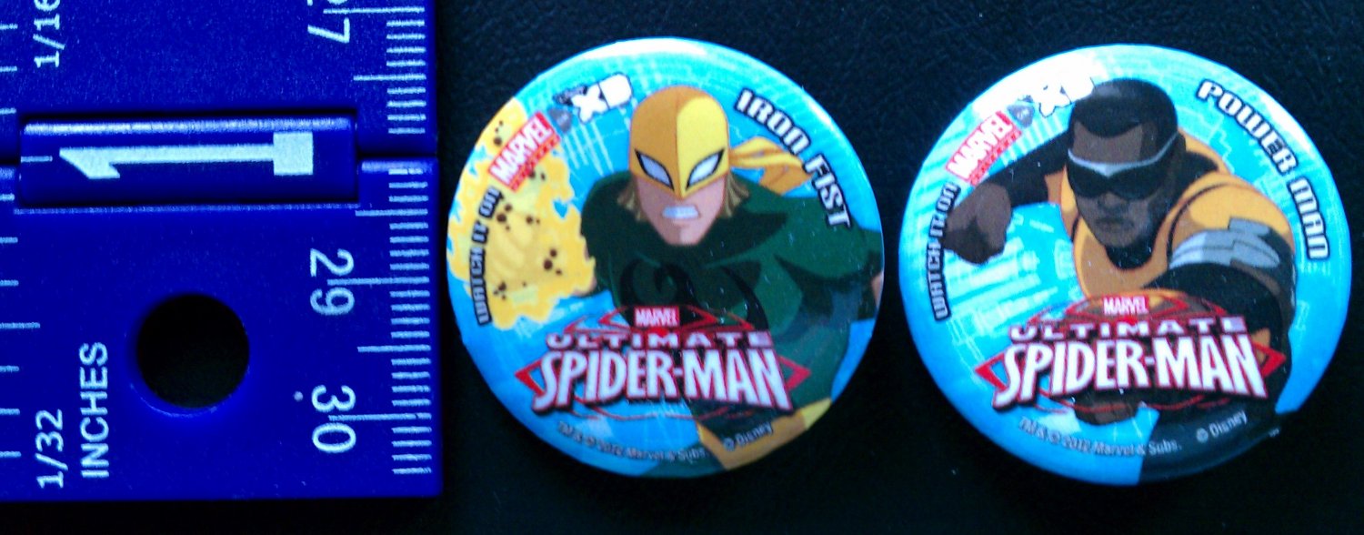 Marvel Ultimate Spider-Man Button Set (Iron Fist & Power Man)