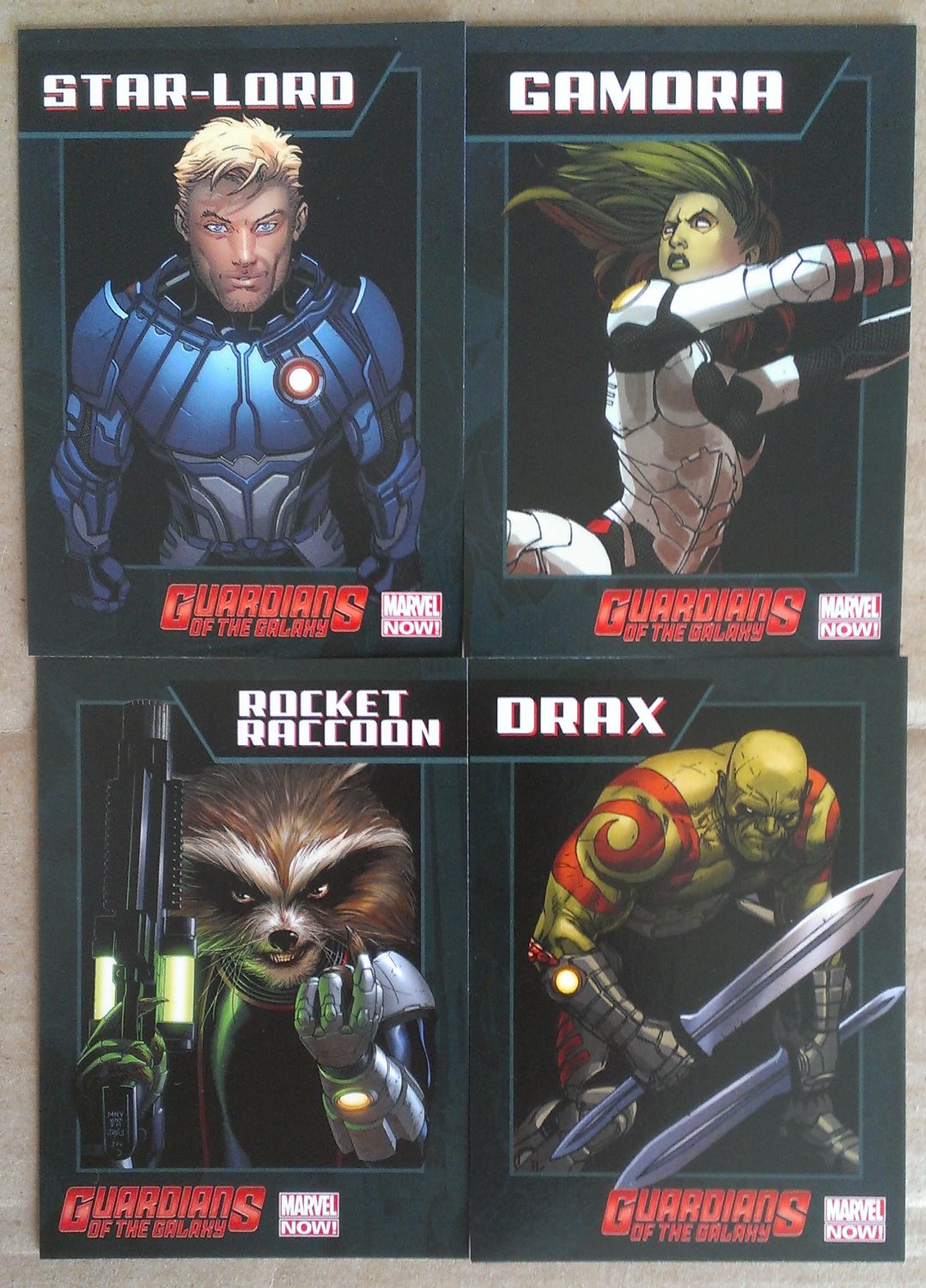 NYCC 2013 Marvel Guardians Of The Galaxy Trading Cards Set of 4
