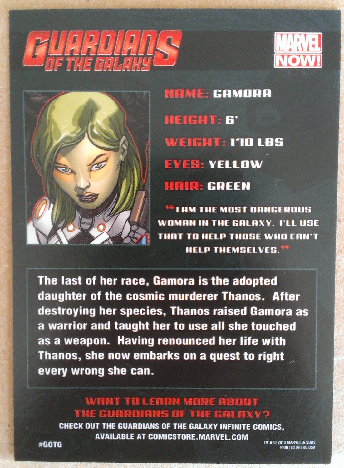 NYCC 2013 Marvel Guardians Of The Galaxy Trading Cards Set of 4