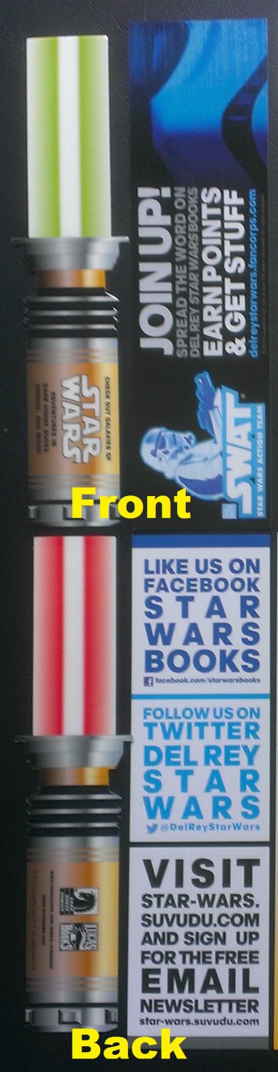 Star Wars Lightsaber & SWAT Promo Bookmarks