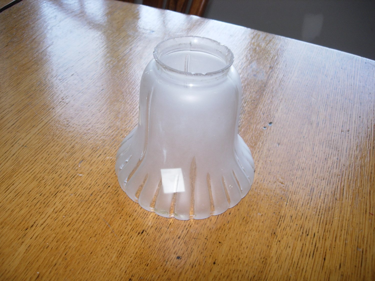 Vintage 5" Frosted Glass Bell Shaped Lamp Shade