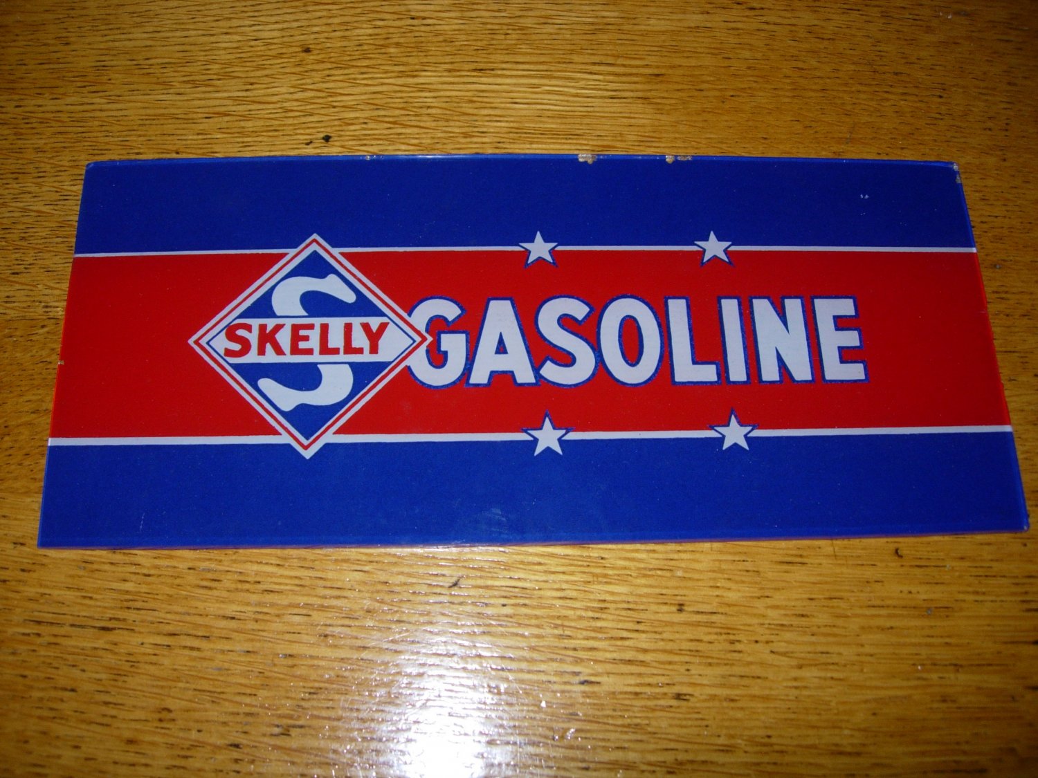 Skelly Gas Pump Insert Glass Sign