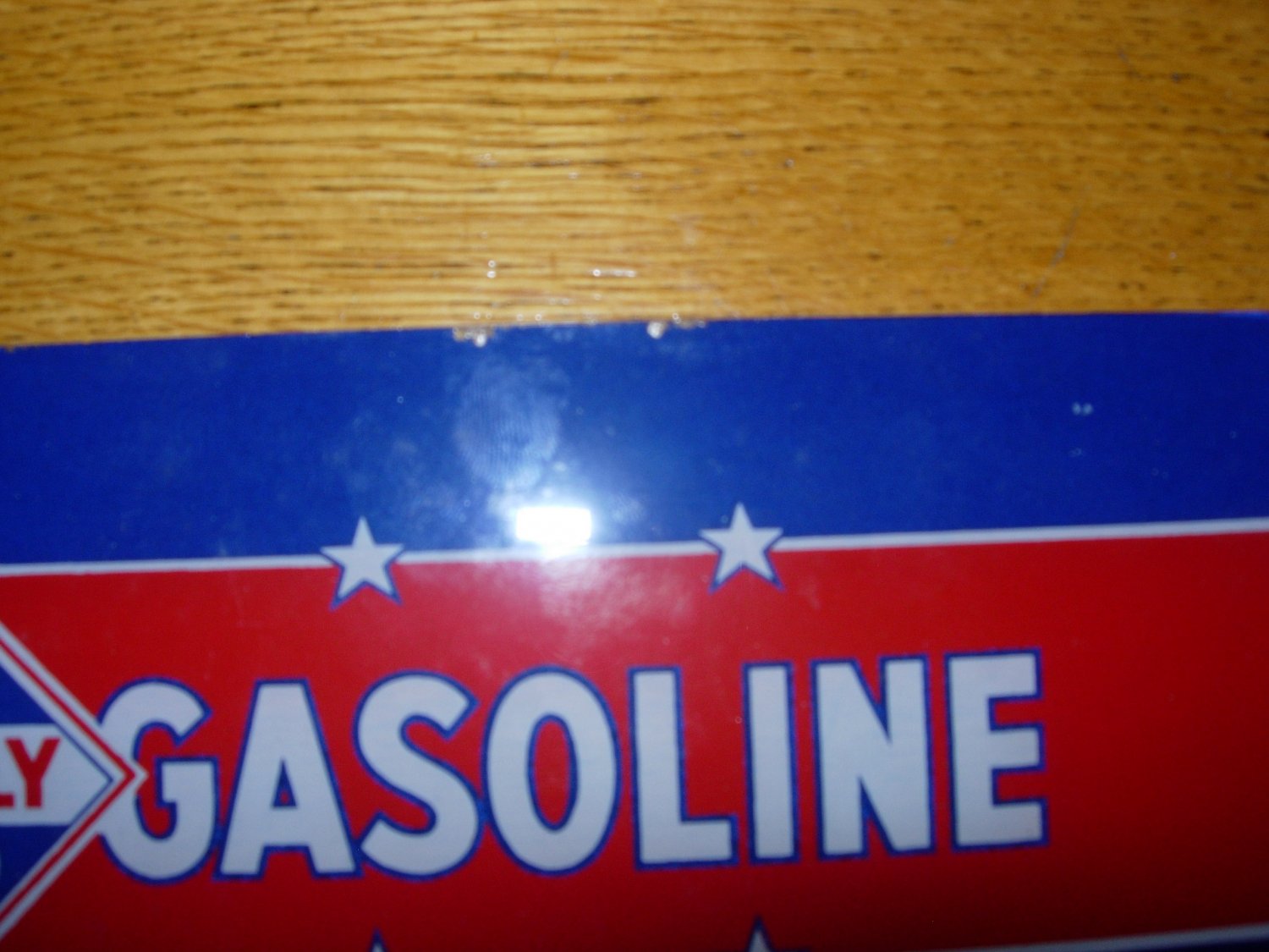 Skelly Gas Pump Insert Glass Sign