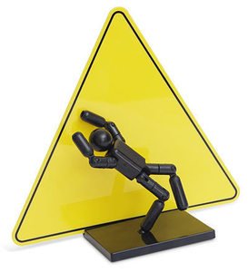 Stickman Action Figure, Poseable Stick Man Warning Caution Background ...