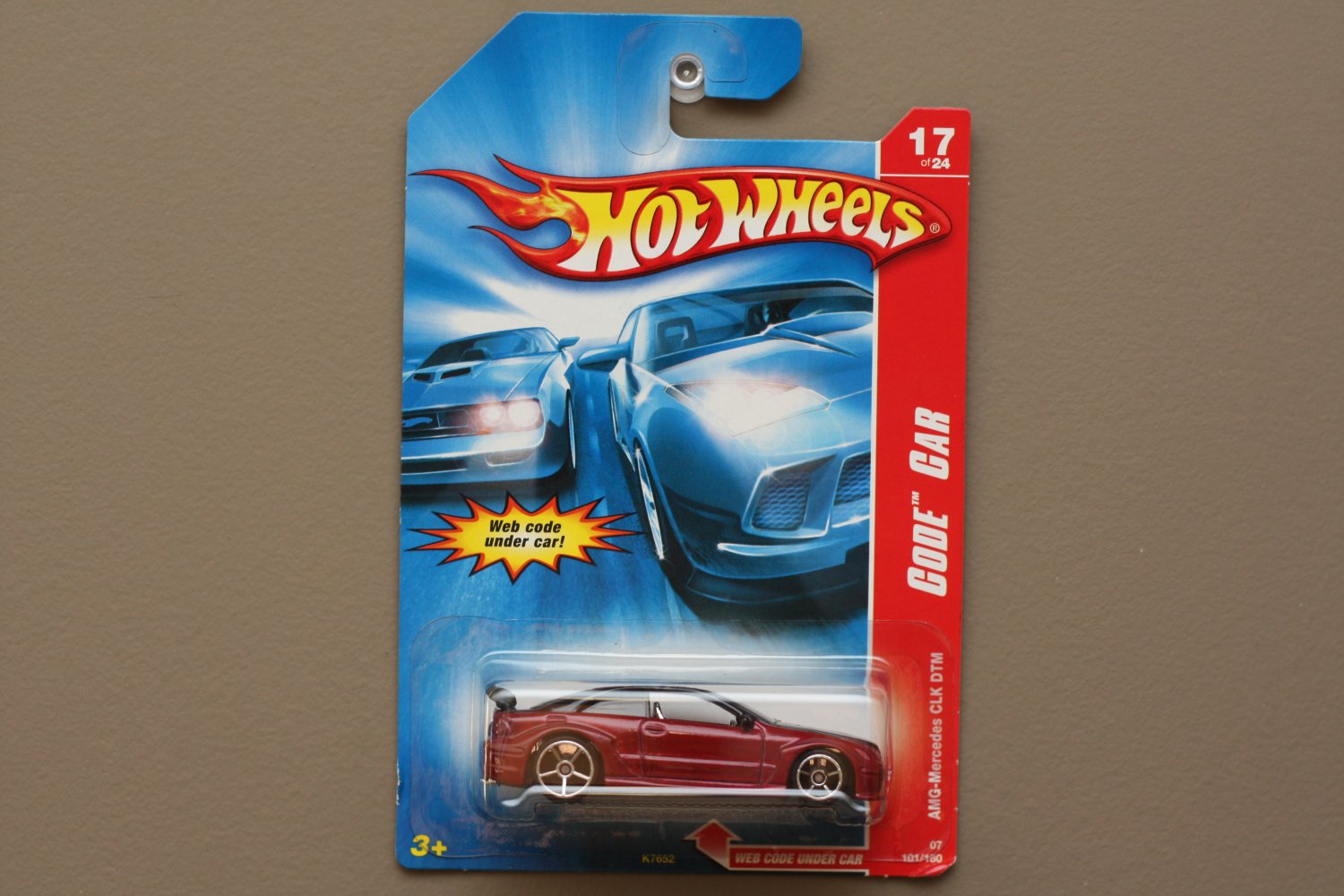 Hot Wheels 2007 Code Cars AMG Mercedes CLK DTM (burgundy)