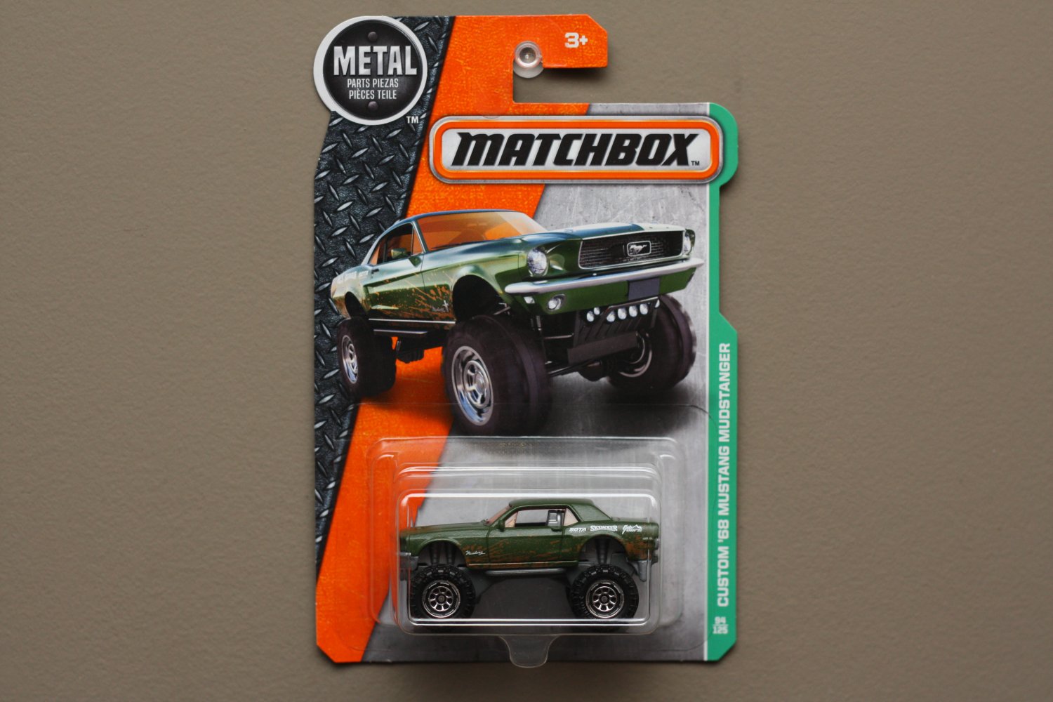 Matchbox 2016 MBX Explorers Custom '68 Ford Mustang Mudstanger (green)