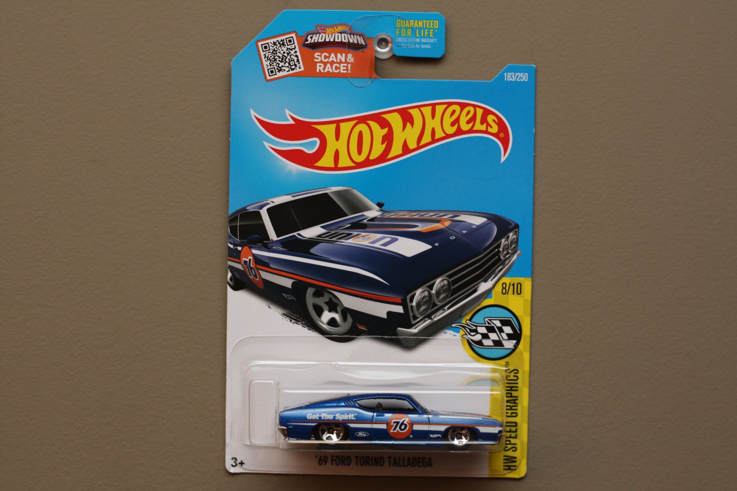 Hot Wheels 2016 HW Speed Graphics '69 Ford Torino Talladega (blue)