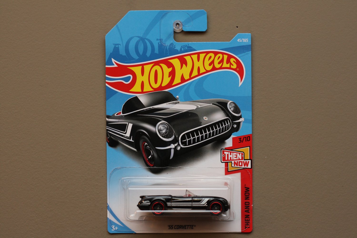 Hot Wheels 2018 Then And Now '55 Corvette (black) (SEE CONDITION)