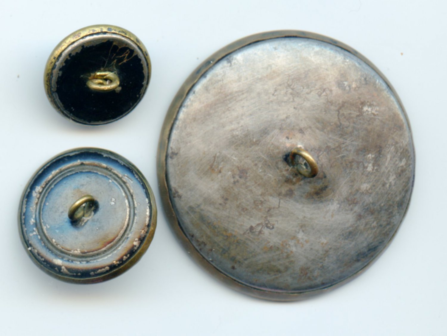 3 Lucy and Edgar antique pictorial buttons