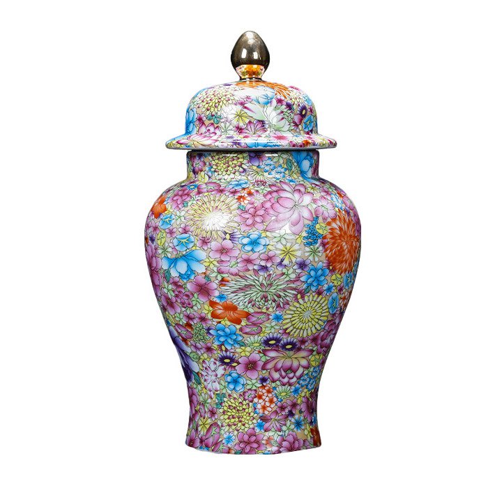 Vintage Qing dynasty multi-flowers ceramic vases multiple styles