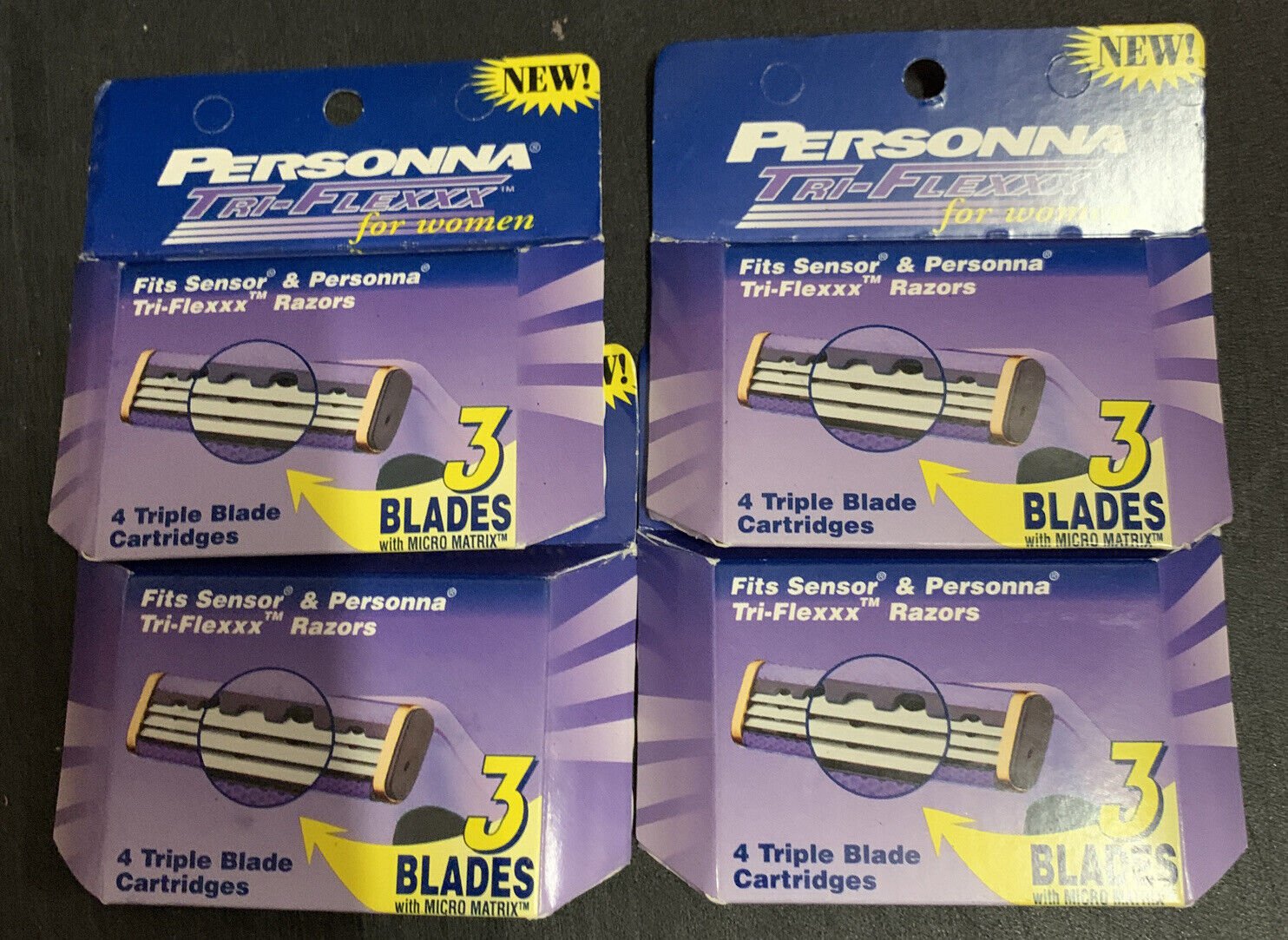 4 Personna Tri-Flexxx Razor Blade Cartridges For Women 4pks 16 ...
