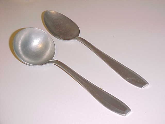 VINTAGE GERMANY ALUMINUM LADLE & SPOON UTENSIL SET