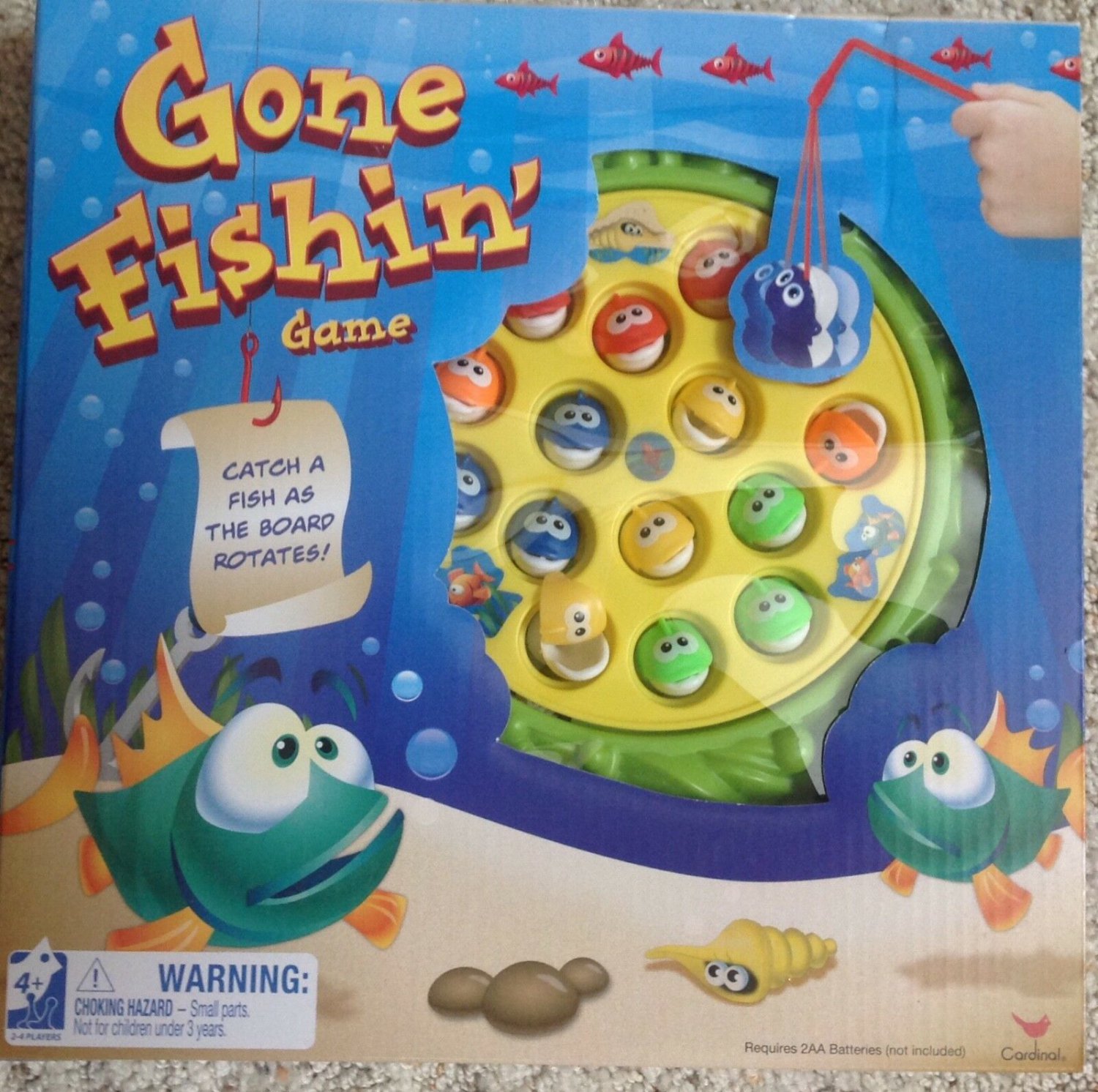 Gone Fishin' Game New Catch A Fish AS Board Rotates Ages 4+