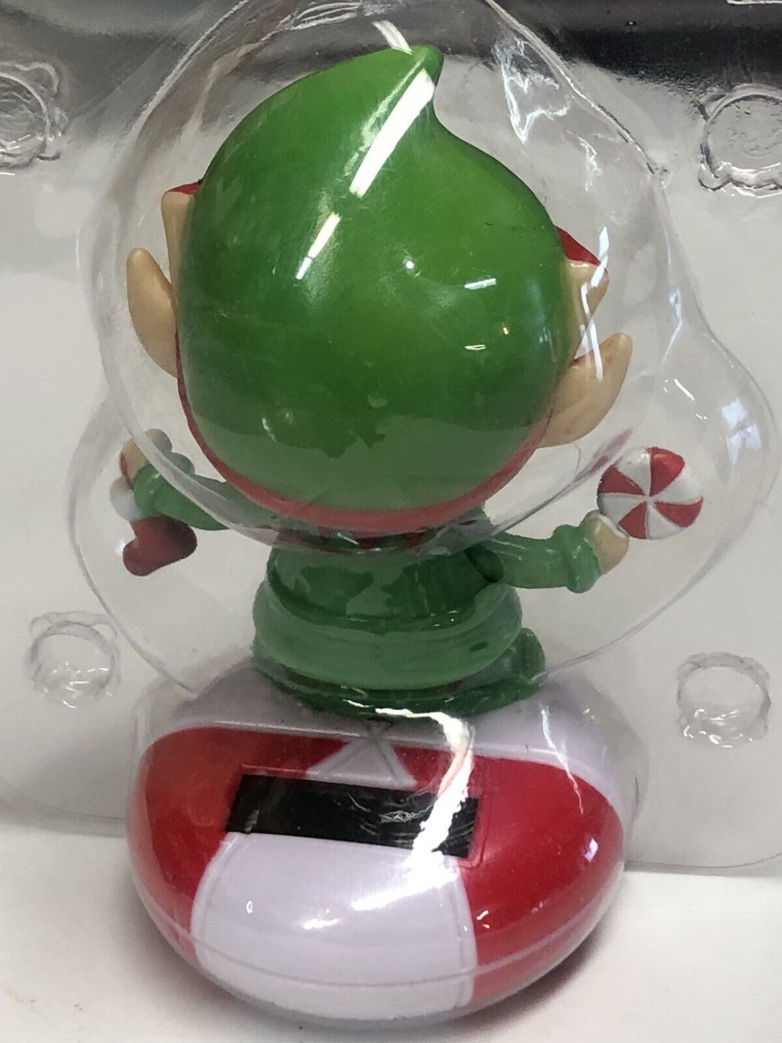 Solar Christmas Elf Figurine Figurine Wiggles In Sunlight Sun Powered ...