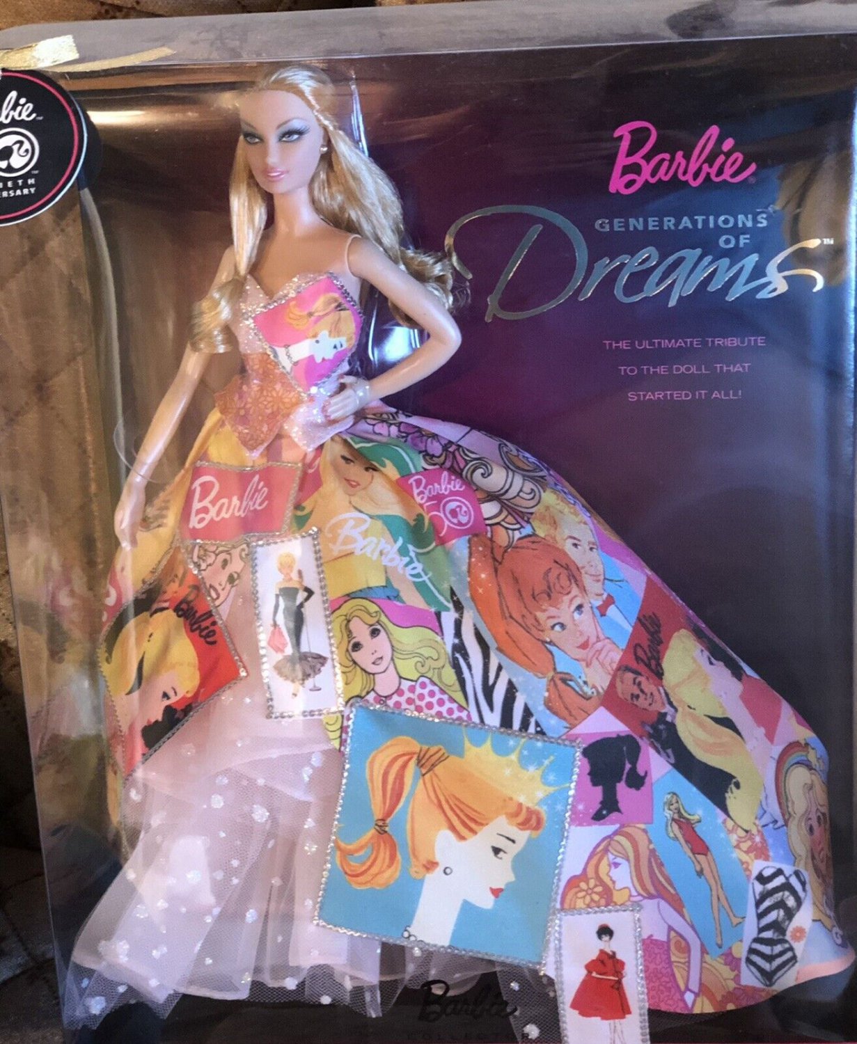 Mattel Generations of Dreams Barbie Doll NRFB #P7940 50th Anniv Robert Best