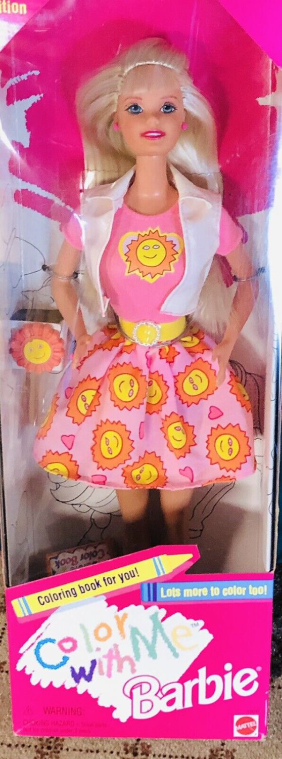 Mattel Color With Me Barbie Doll 1997 Blonde 19047 NRFB Vintage