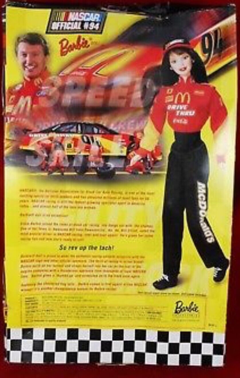 Mattel Barbie Doll NASCAR #94 Bill Elliott 1999 Collector Edition ...