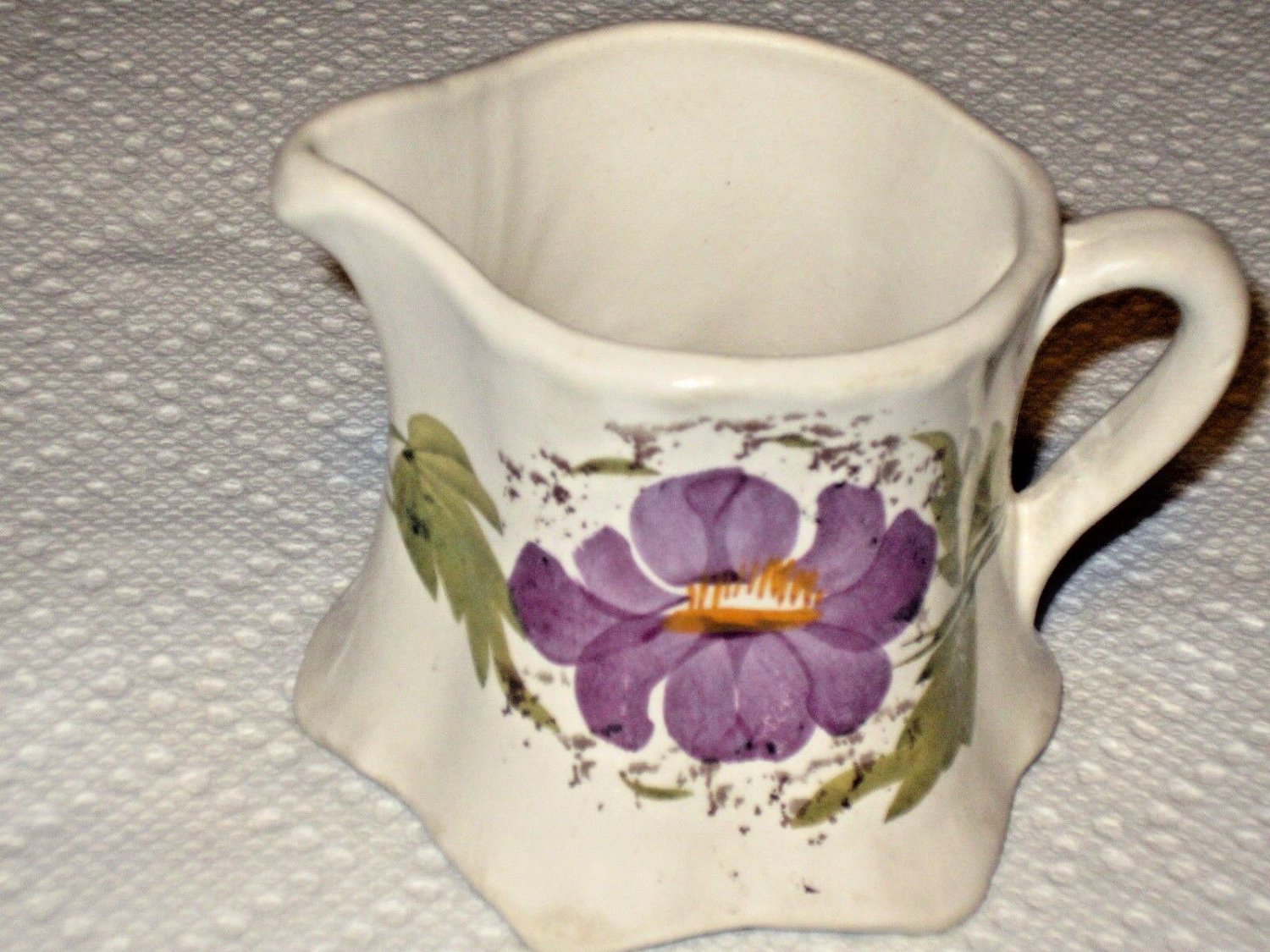 Blue Ridge Pottery Creamer Pitcher Hand Painted By Cash Family Erwin TN