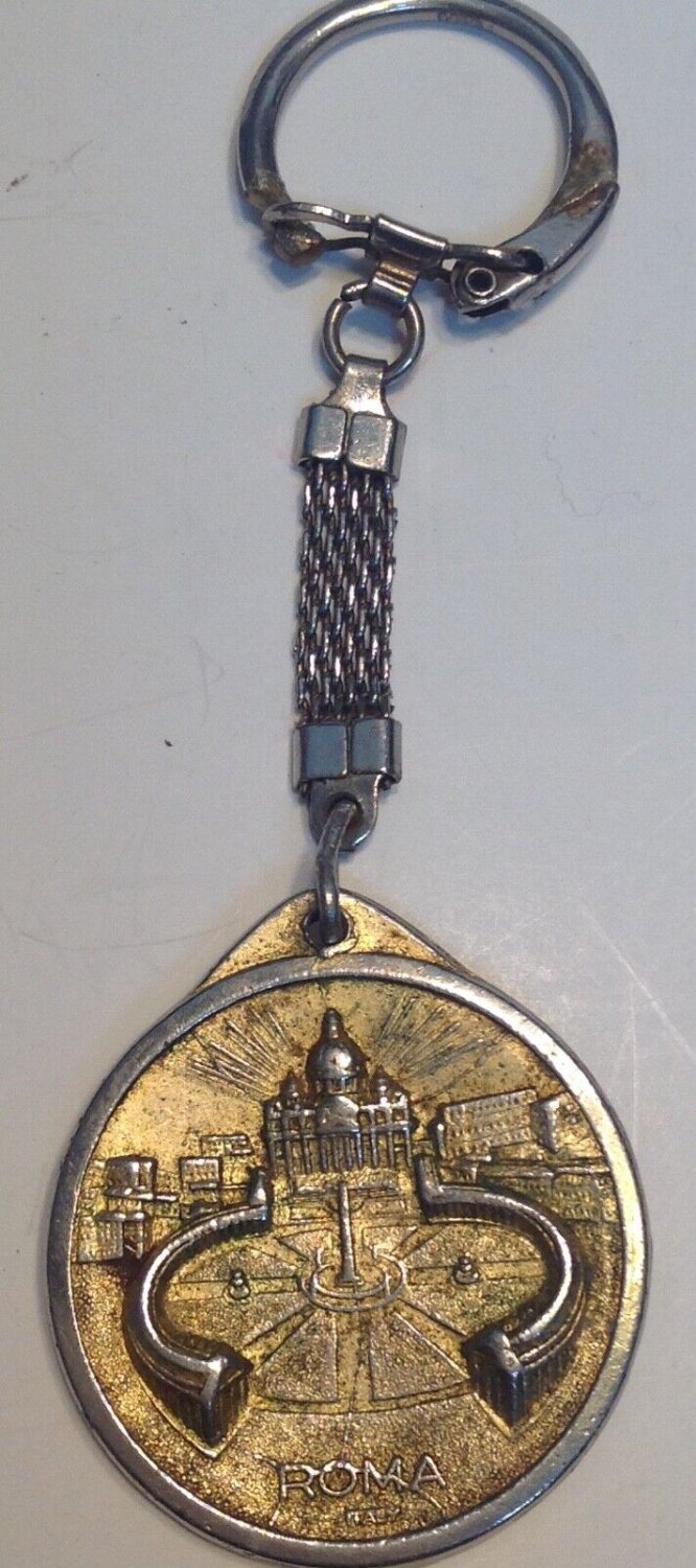 Pope John Paul II Keychain Joannes Paulus Pontifex Maximus Gold Tone ...