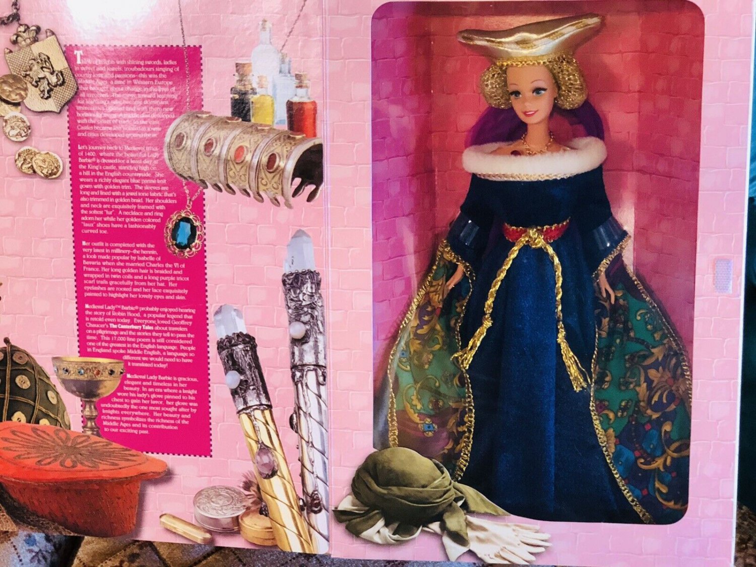 Mattel Medieval Lady Barbie Doll 1994 NRFB #12791 Great Eras Vintage