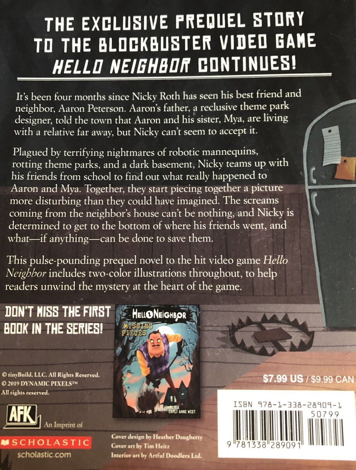 Hello Neighbor Waking Nightmare by Carly Anne West Childrens Book