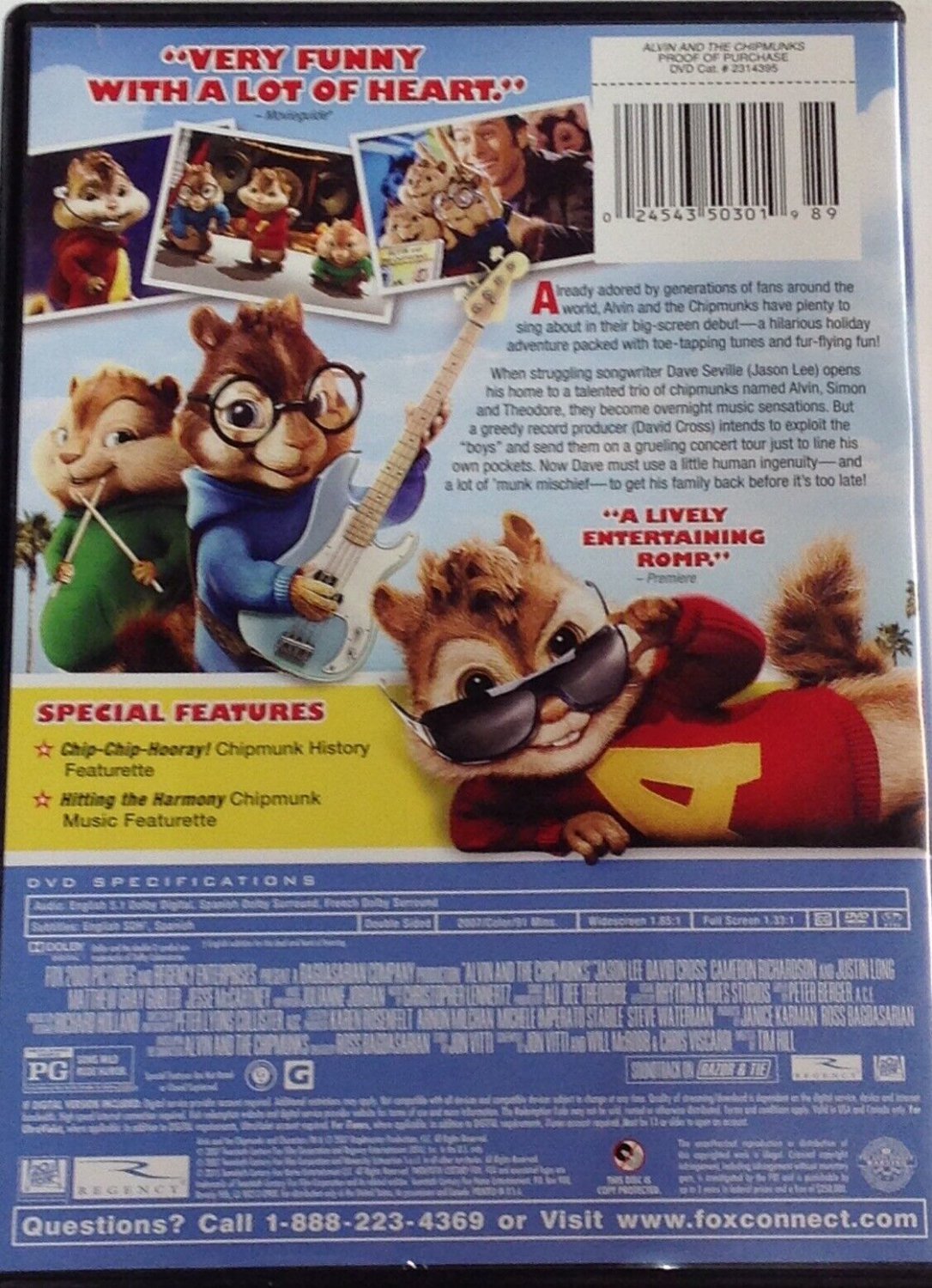 Alvin and The Chipmunks DVD Movie 2314395 Guitar Cover