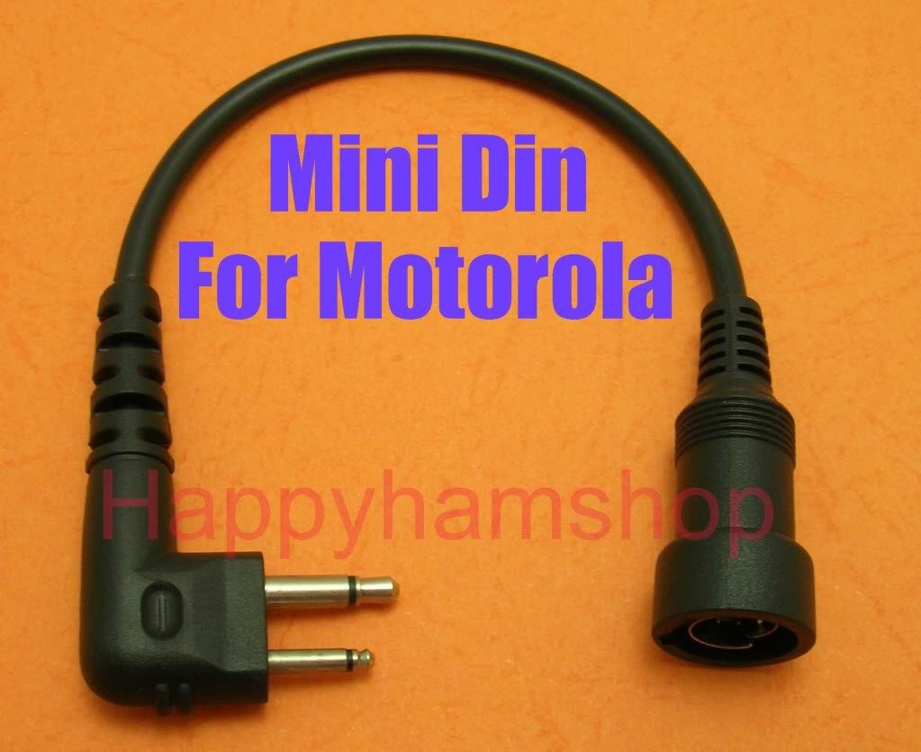6 Pin Mini-Din plug 4 Motorola GP300 GP68 CP100 GP308