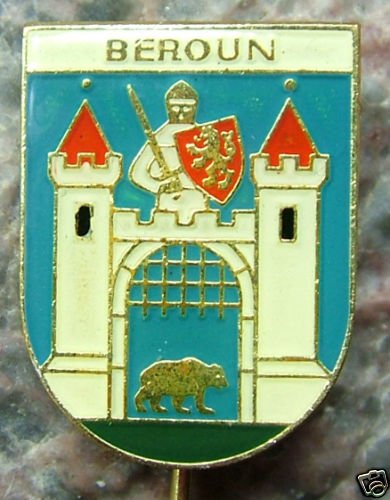 Beroun Brown bear Portcullis City Heraldic Badge