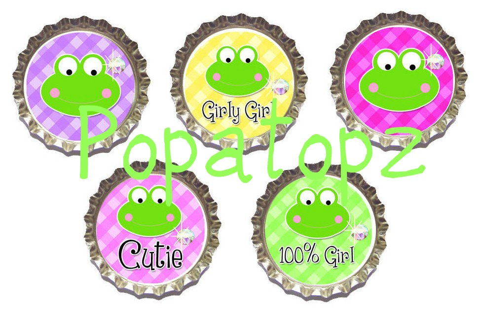 Frogs Digital Bottlecap Images 1 Inch Circle