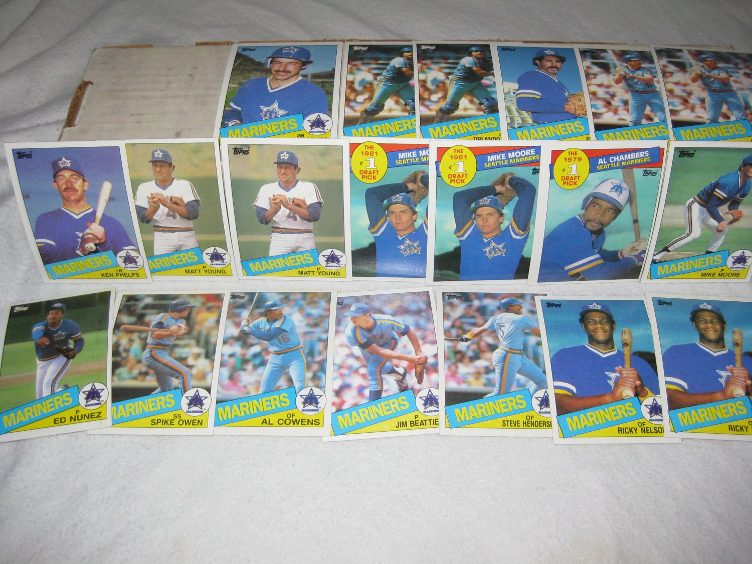 SEATTLE MARINERS 1985 TOPPS BASEBALL CARDS TEAM LOT FREE SHIPPING!!!