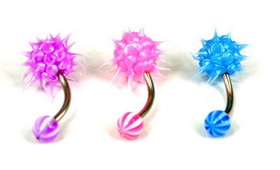 SEXY SET OF 3 TICKLER BELLY RINGS