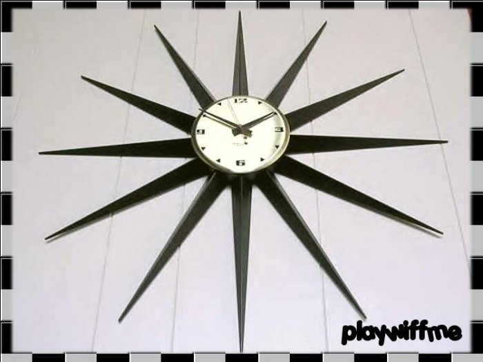 Vintage Westclox Starburst Atomic Eames Era Wall Clock