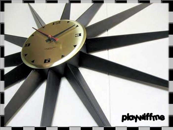 Vintage Westclox Starburst Atomic Eames Era Wall Clock