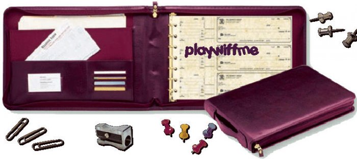 Zippered Leather CheckBook Portfolio