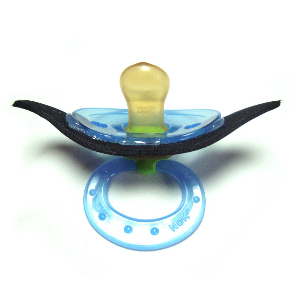 Black mustache pacifier 0 to 6 months #405