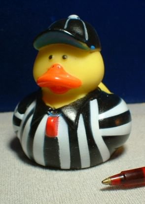 Referee with Red Whistle Rubber Ducky