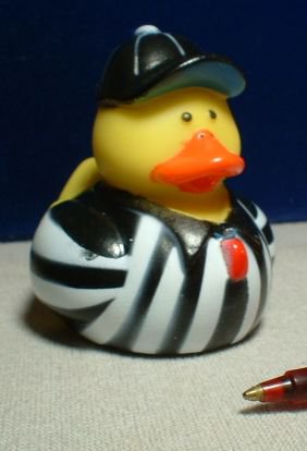 Referee with Red Whistle Rubber Ducky