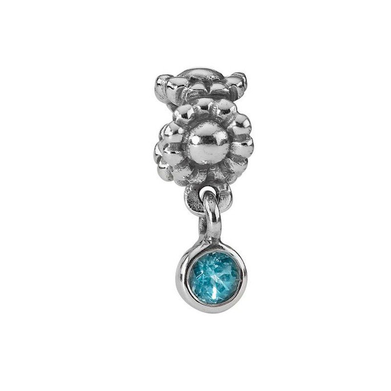 Pandora Sterling Silver Daisy Teal Topaz Dangle Charm Bead 790386TPP ...