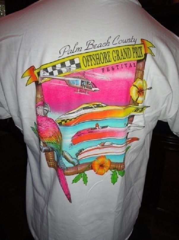Palm Beach Grand Prix Offshore Powerboat Racing T-Shirt Large