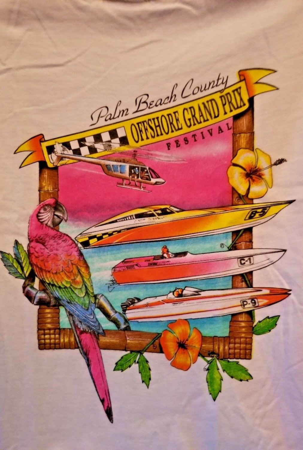 Palm Beach Grand Prix Offshore Powerboat Racing T-Shirt Large