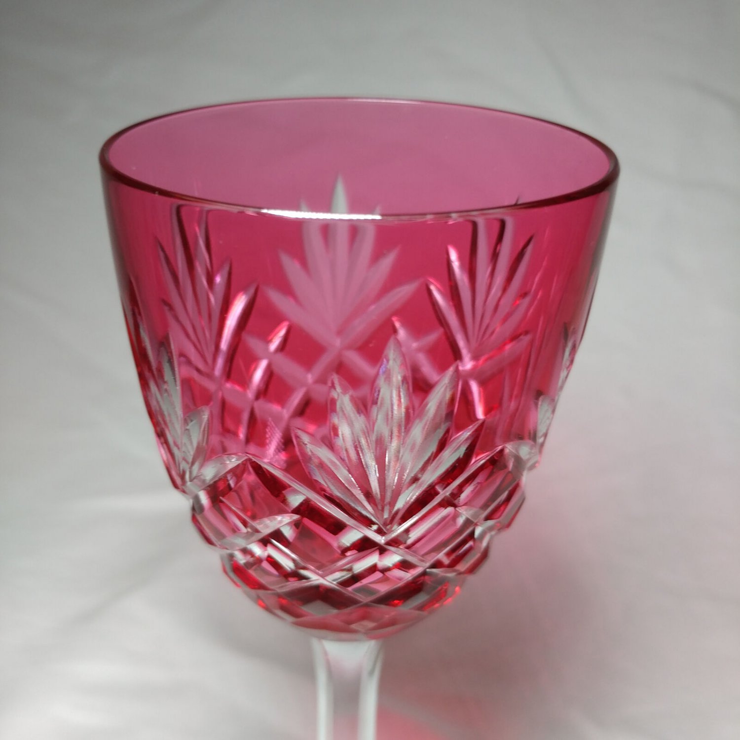 Faberge Odessa Cranberry Crystal Glass