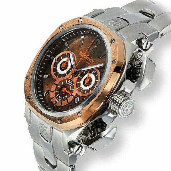 Baldinini Men's Chronographer Watches | Chronograph Burgundy/Orange ...