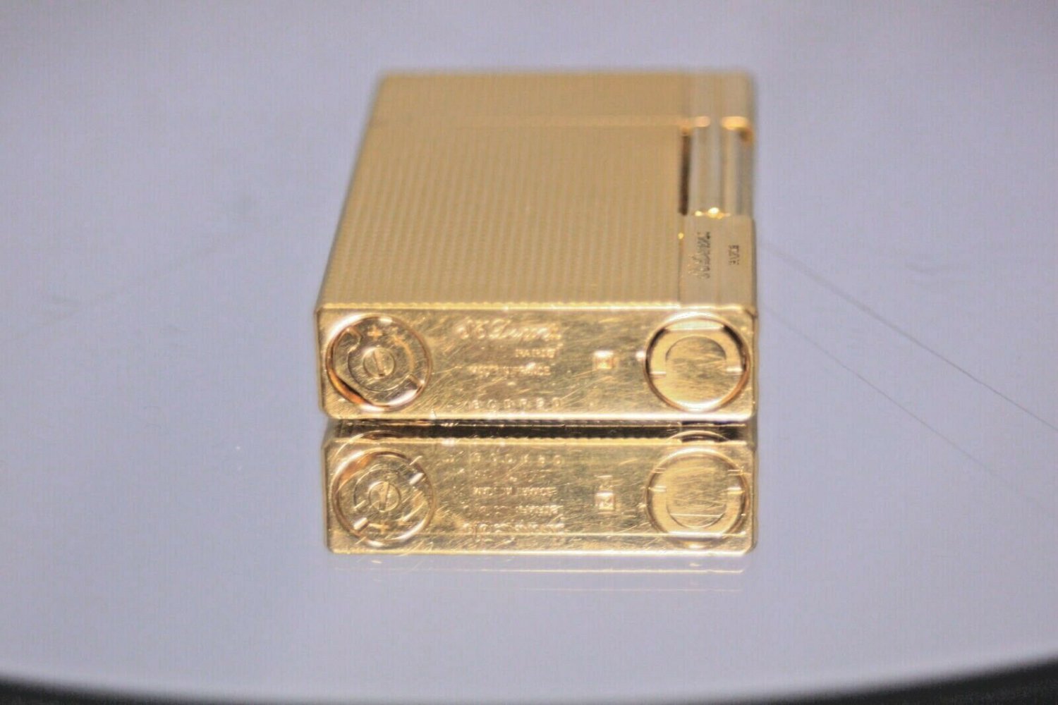 ST Dupont Gold Plated Diamond Pattern Gatsby Lighter