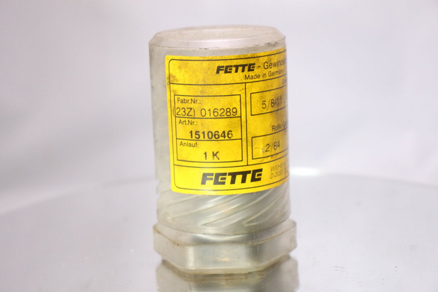 FETTE LMT 5/8-11 UNC, F2 Head Axial Thread Roll FREE SHIPPING IN USA