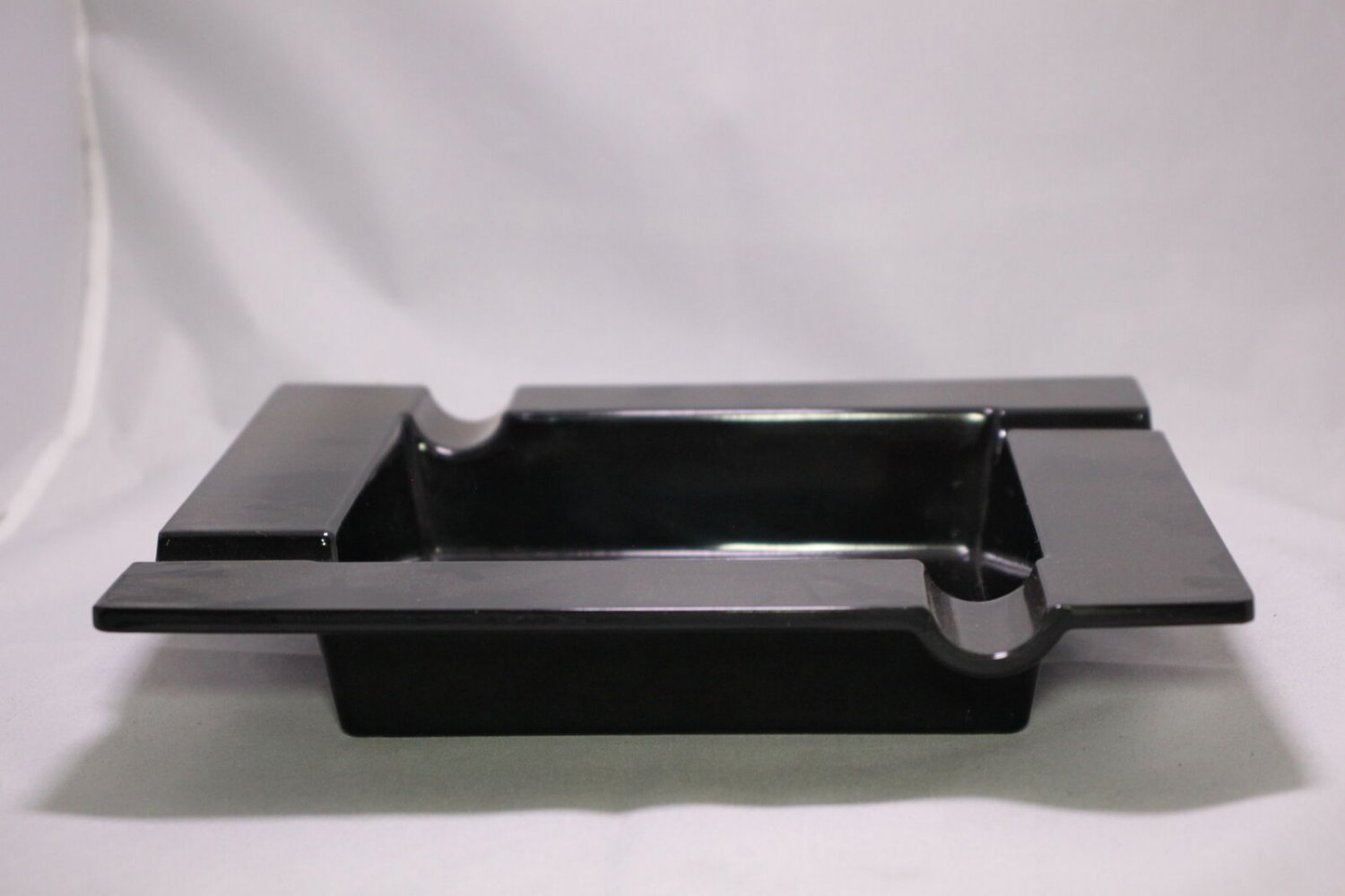 Rocky Patel Premium Cigars Black Square 4-Finger Ashtray