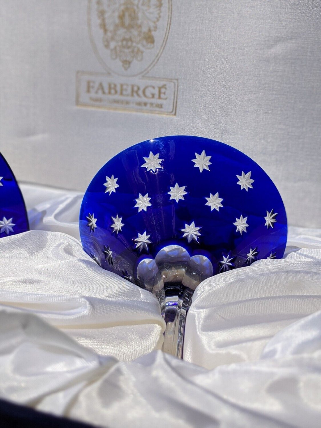 Faberge Crystal Galaxie Martini Glasses Set of 2