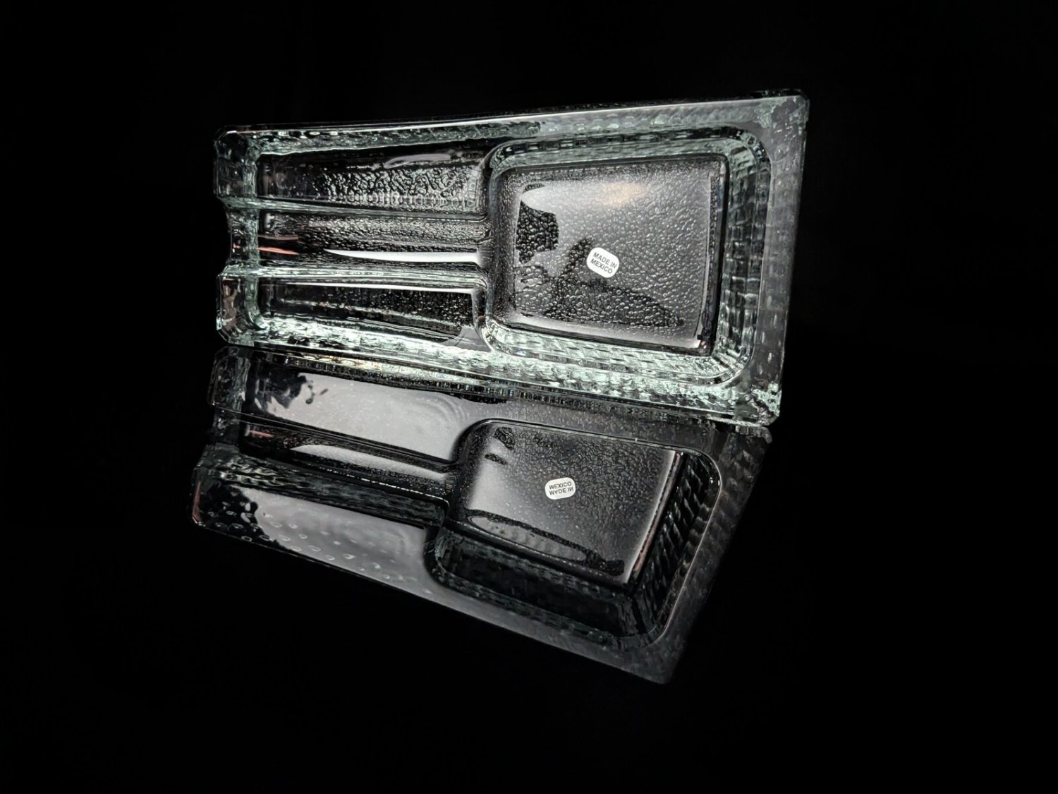 Heavy Glass Single Cigar Ashtray