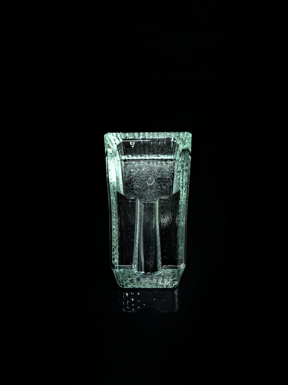 Heavy Glass Single Cigar Ashtray