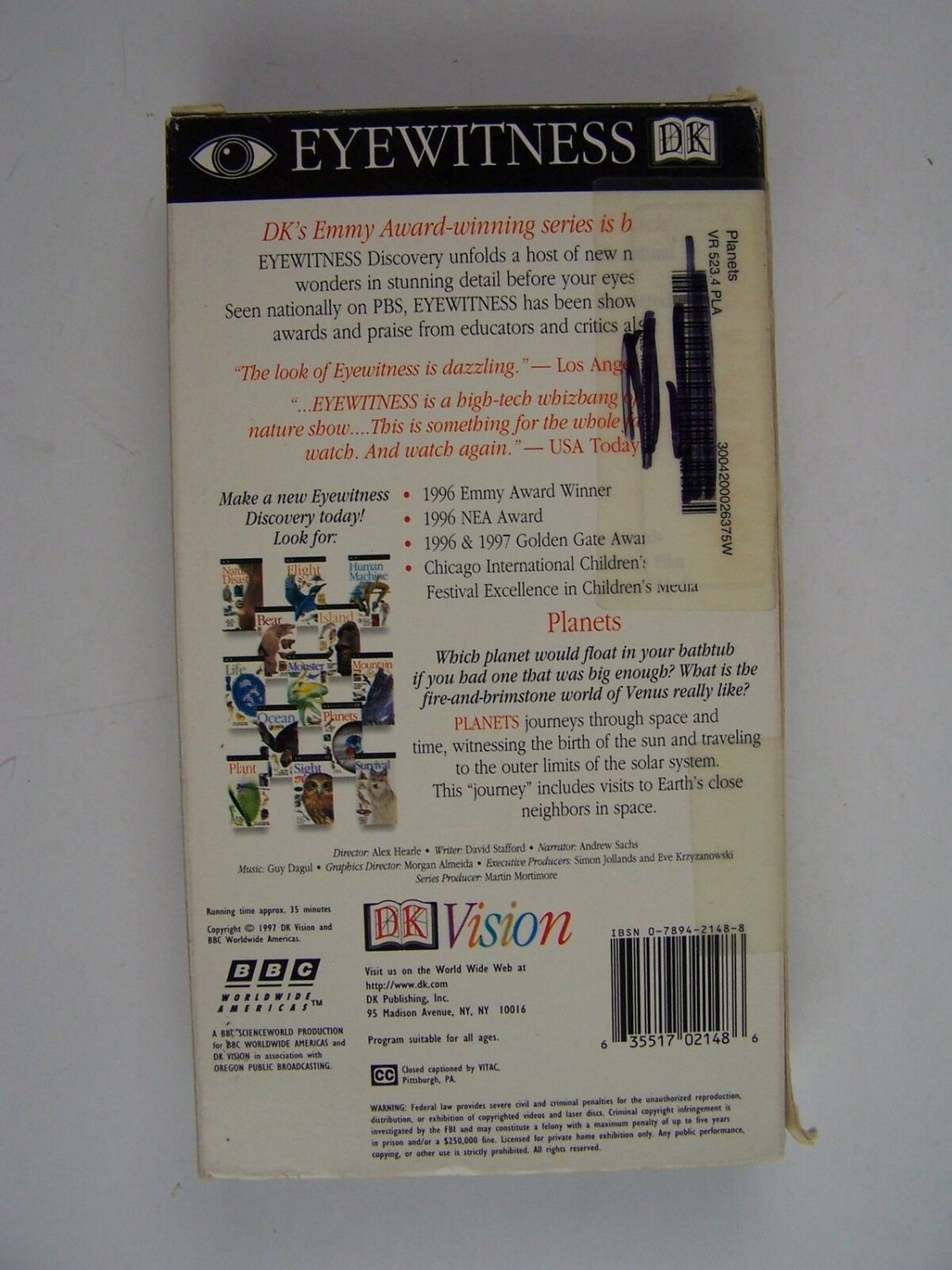 D.K. Eyewitness - Planets VHS